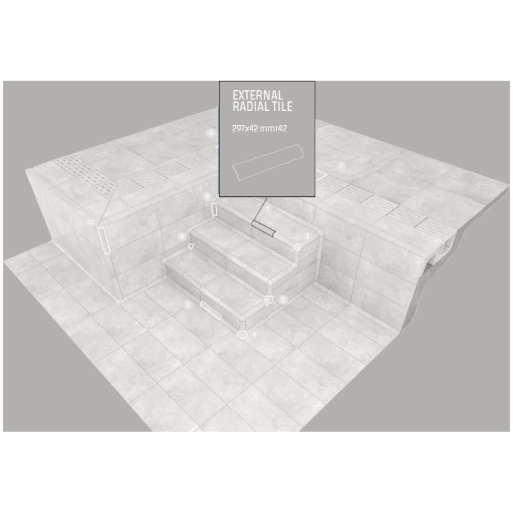 Tibet Blanco - External Radial Tile - SCC